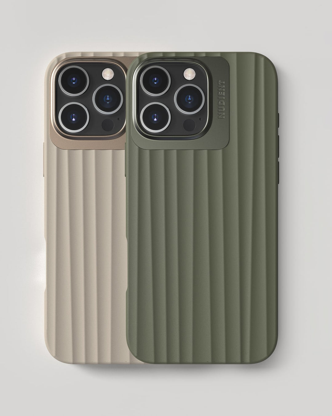 Bold Case - iPhone 16 Pro Max - Linen Beige & Olive Green – NUDIENT